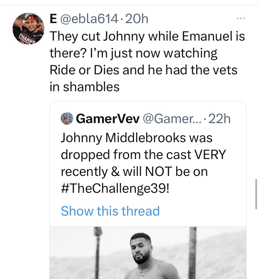 “The Challenge” Fans Upset That Johnny M Was Kicked Off The Season 39 ...