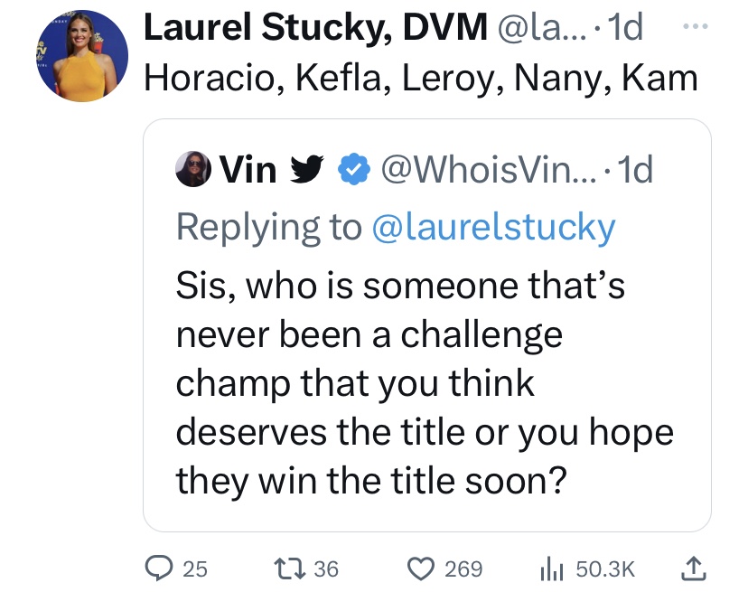 “The Challenge” Star Laurel Says Kam & Leroy Deserves To Be Champs ...