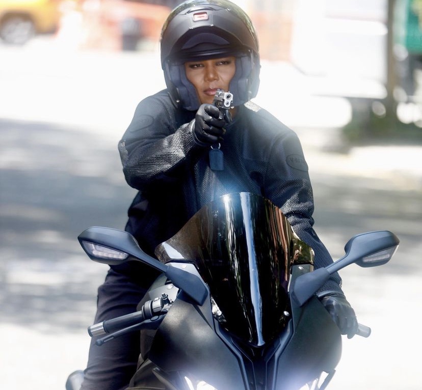 CBS’s “The Equalizer” Star Queen Latifah Poses On Motorcycle For Season ...
